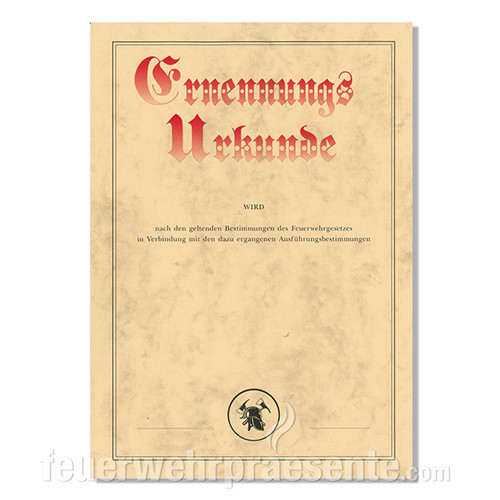 Ernennungsurkunde online - feuerwehrpraesente.com