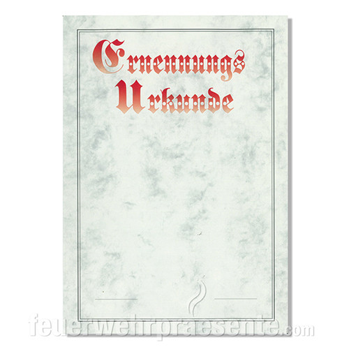 Ernennungsurkunde online - feuerwehrpraesente.com